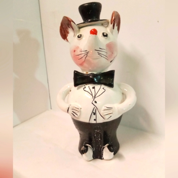 not sure | Accents | Rare Vintage Rat Bank Handpainted Dressed In Suit ...